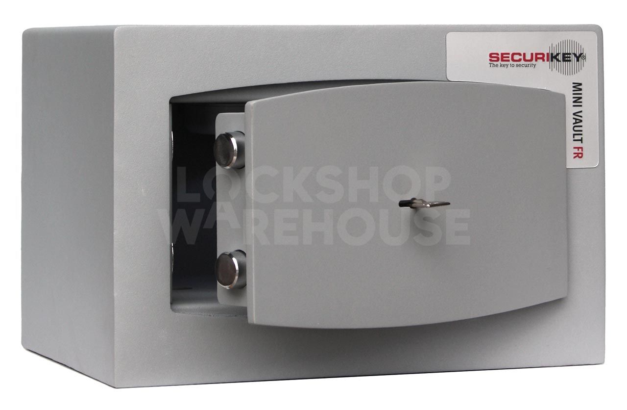 Mini Vault Silver Key Locking Security Safe | Securikey