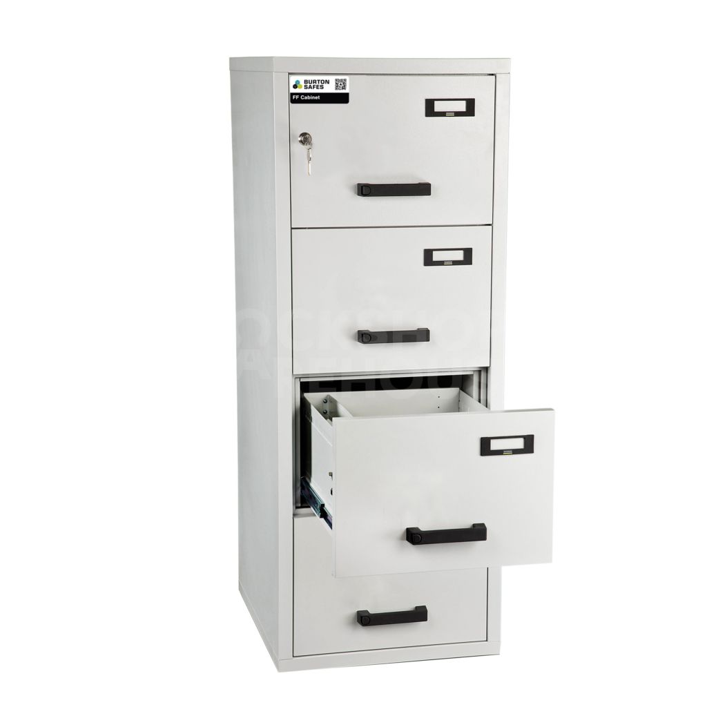 Burton FF Fireproof Filing Cabinet - 4 Drawer Fire Rated Storage